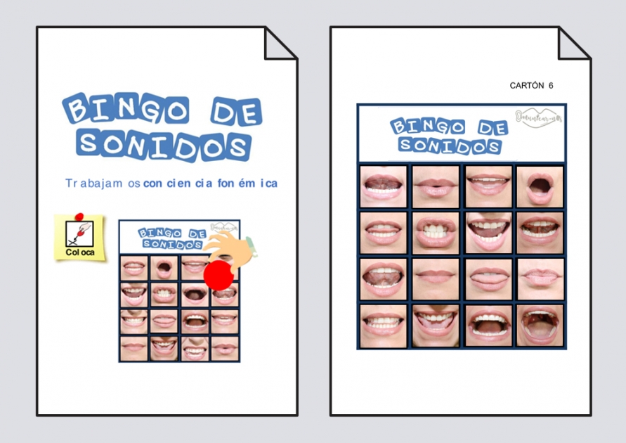 Bingo de sonidos: Conciencia fonémica #Soyvisual
