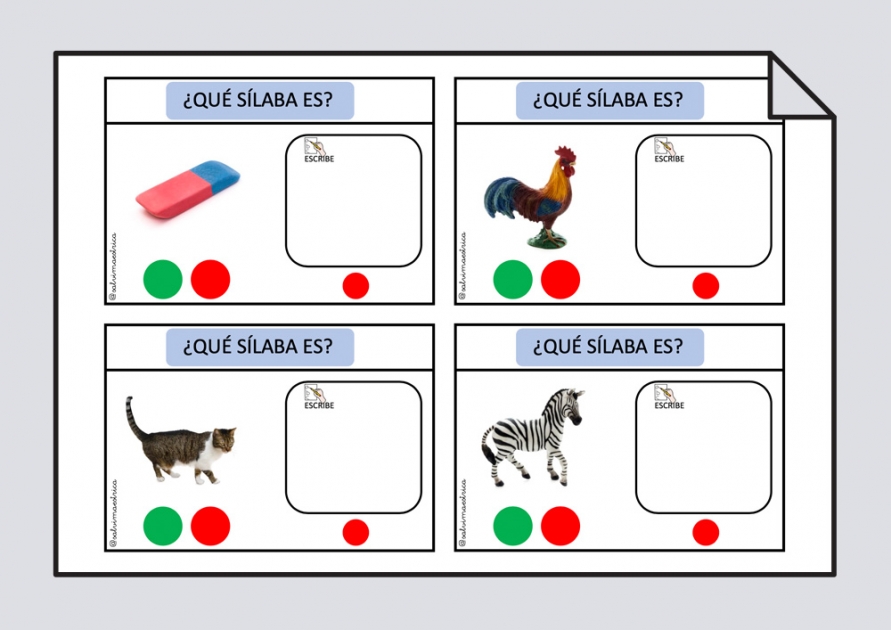 ¿Qué sílaba es? Bisílabas: Lectoescritura #Soyvisual