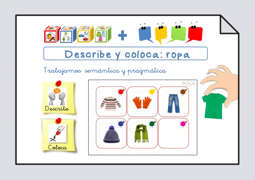 Describe y coloca: Ropa: Vocabulario #Soyvisual