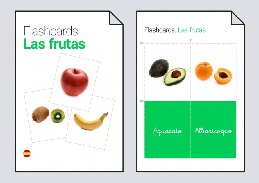 Flashcards. Las frutas: Vocabulario #Soyvisual