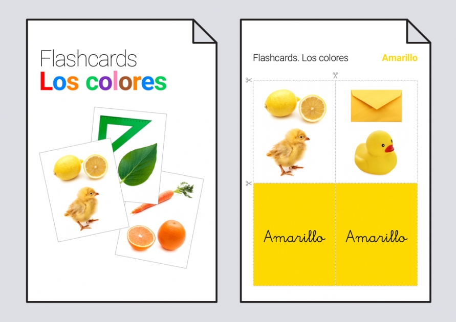 Flashcards. Los colores: Vocabulario #Soyvisual