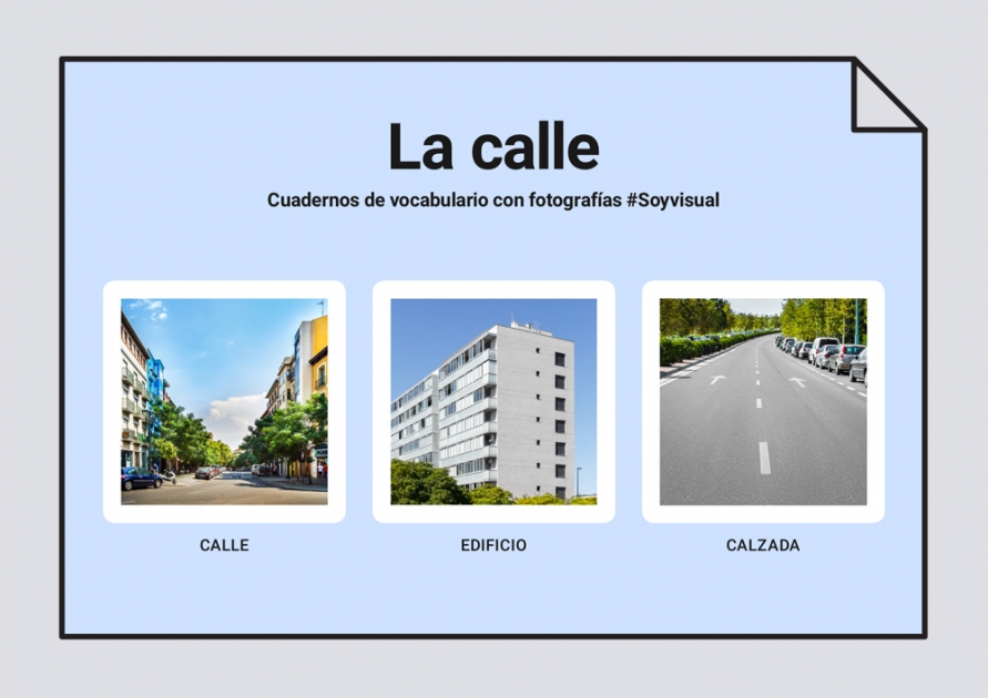 La calle. Cuaderno de vocabulario: Vocabulario #Soyvisual