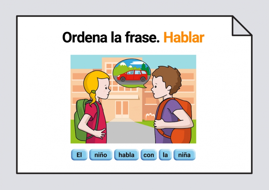 Ordena la frase. Hablar: Construcción de frases - Lectoescritura #Soyvisual