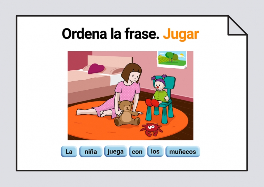 Ordena la frase. Jugar: Construcción de frases - Lectoescritura #Soyvisual
