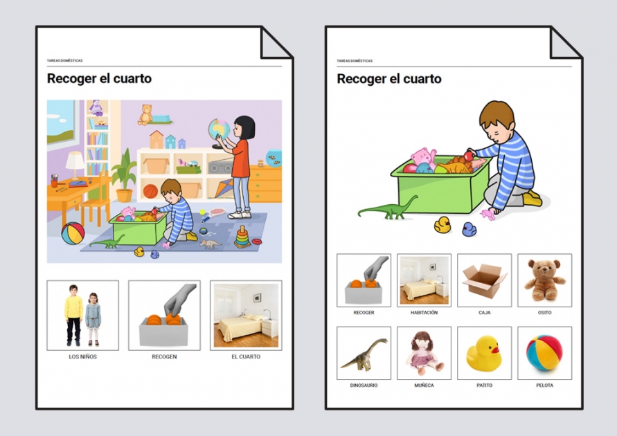 Libro de comunicación. Tareas domésticas: Vocabulario #Soyvisual