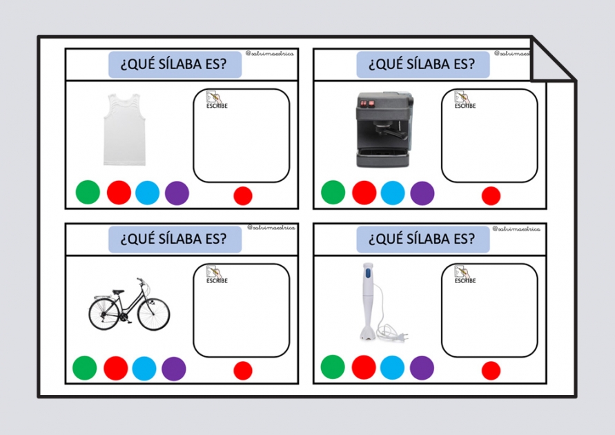 ¿Qué sílaba es? Tetrasílabas: Lectoescritura #Soyvisual
