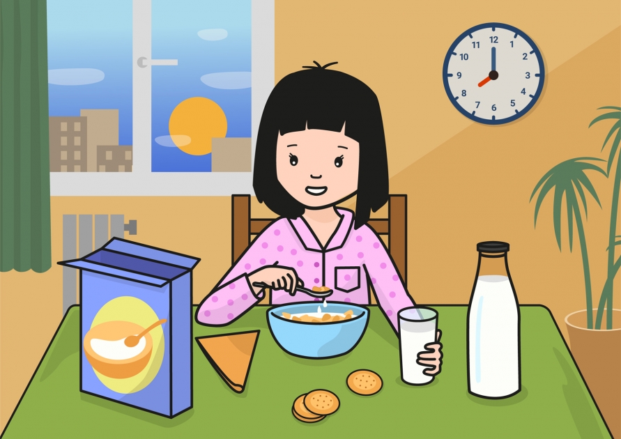 Las comidas del día. El desayuno #Soyvisual