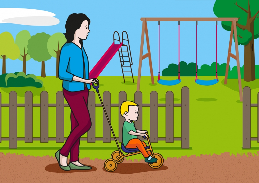 El bebé va a al parque #Soyvisual