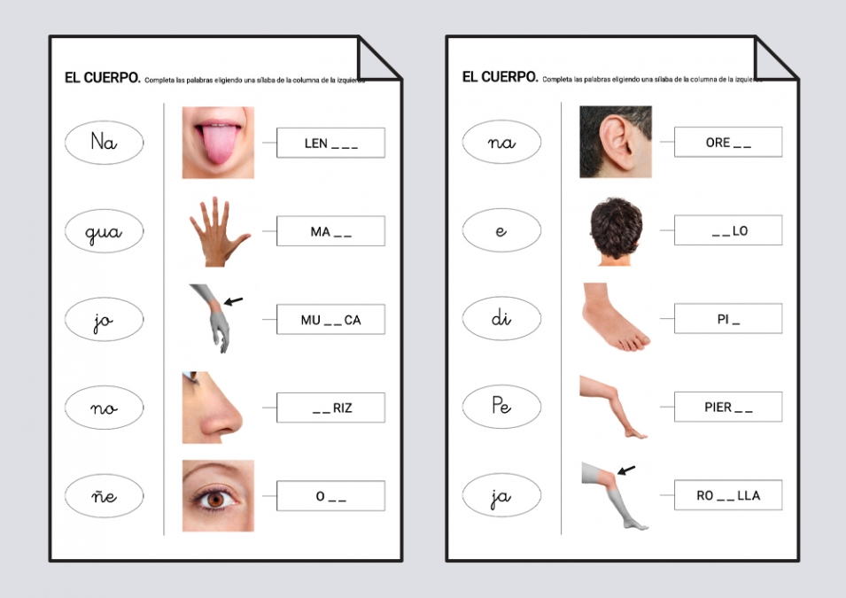 Fichas De Lectoescritura Para Completar Palabras Silabas Cuaderno De