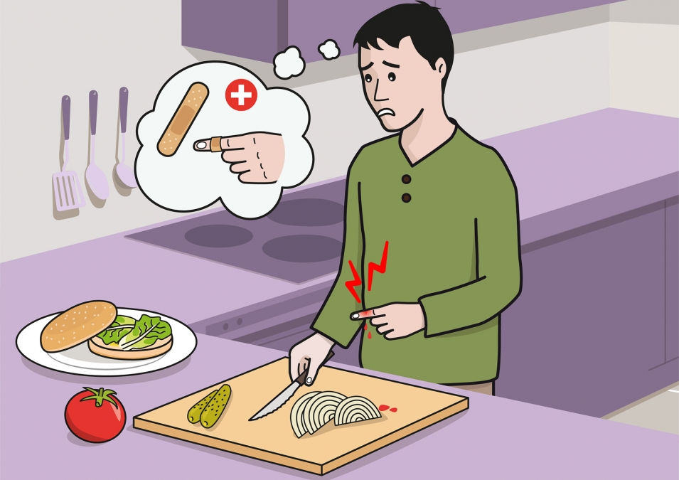 cortar comida dibujo